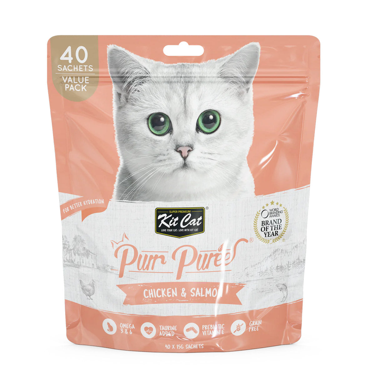 Kit Cat Purr Puree Chicken & Salmon (40 Sachets Value Pack) – Pet Planet